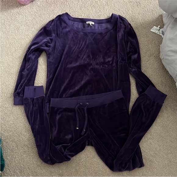 Juicy Couture | Pants & Jumpsuits | Vintage Juicy Couture Velour Tracksuit Set Large Top Medium ...
